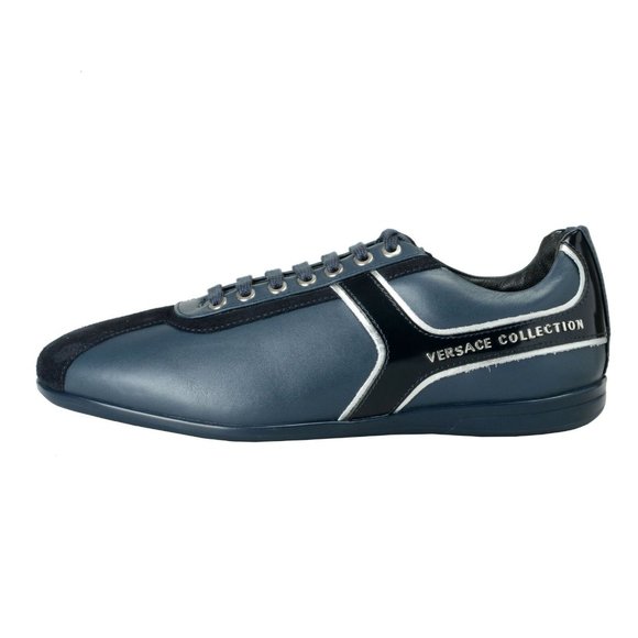 Versace Collection | Shoes | Versace Collection Mens Blue Leather ...
